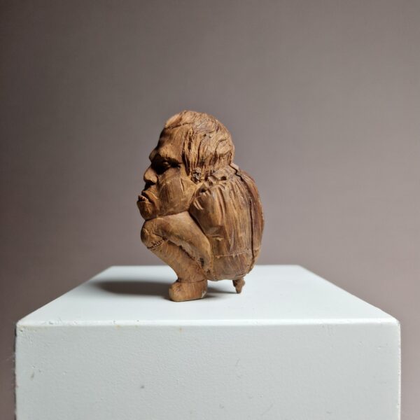 Een miniatuur van een poepende man - Quellinus Oude kunst en Antiek